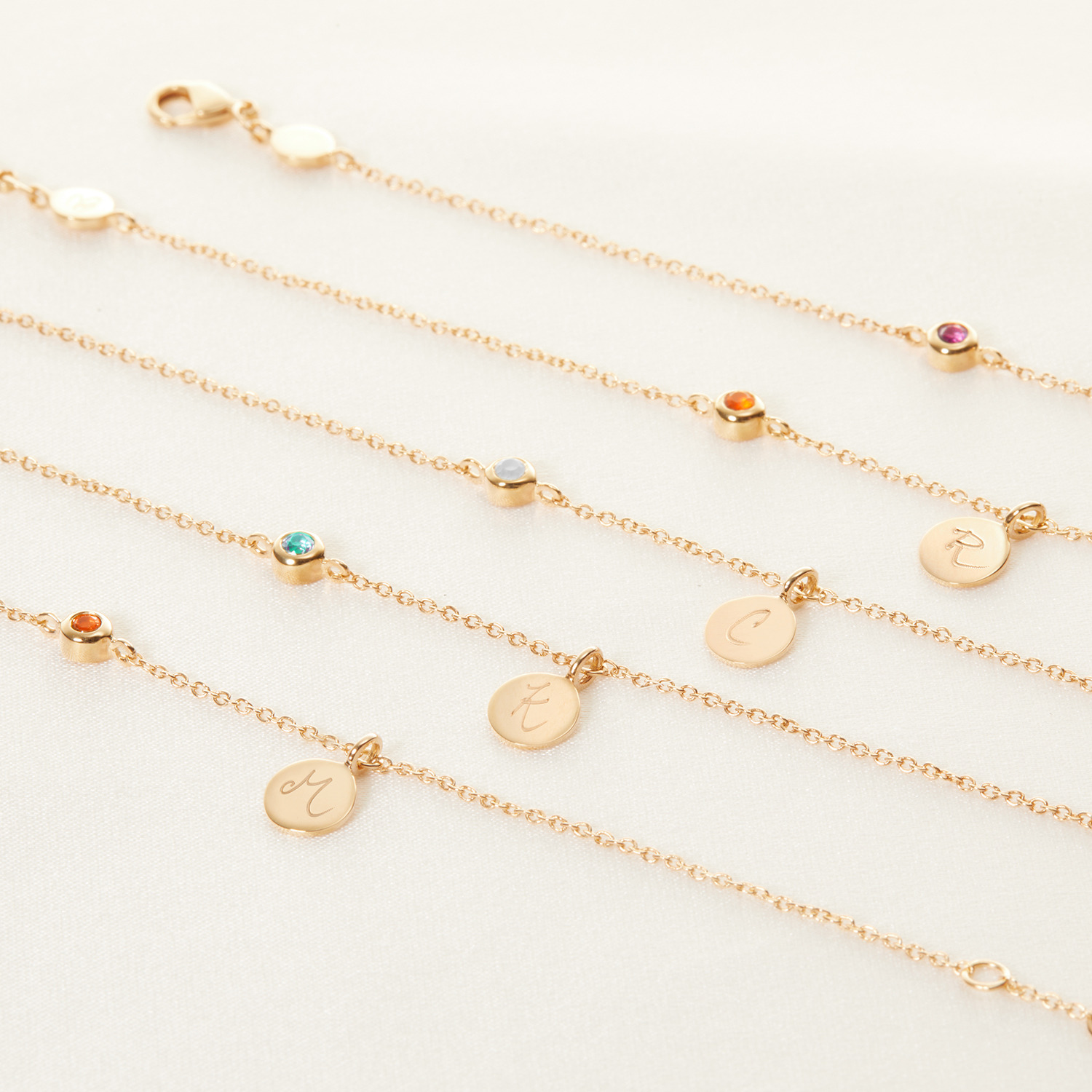 Personalised Birthstone Chain Bracelet | Merci Maman