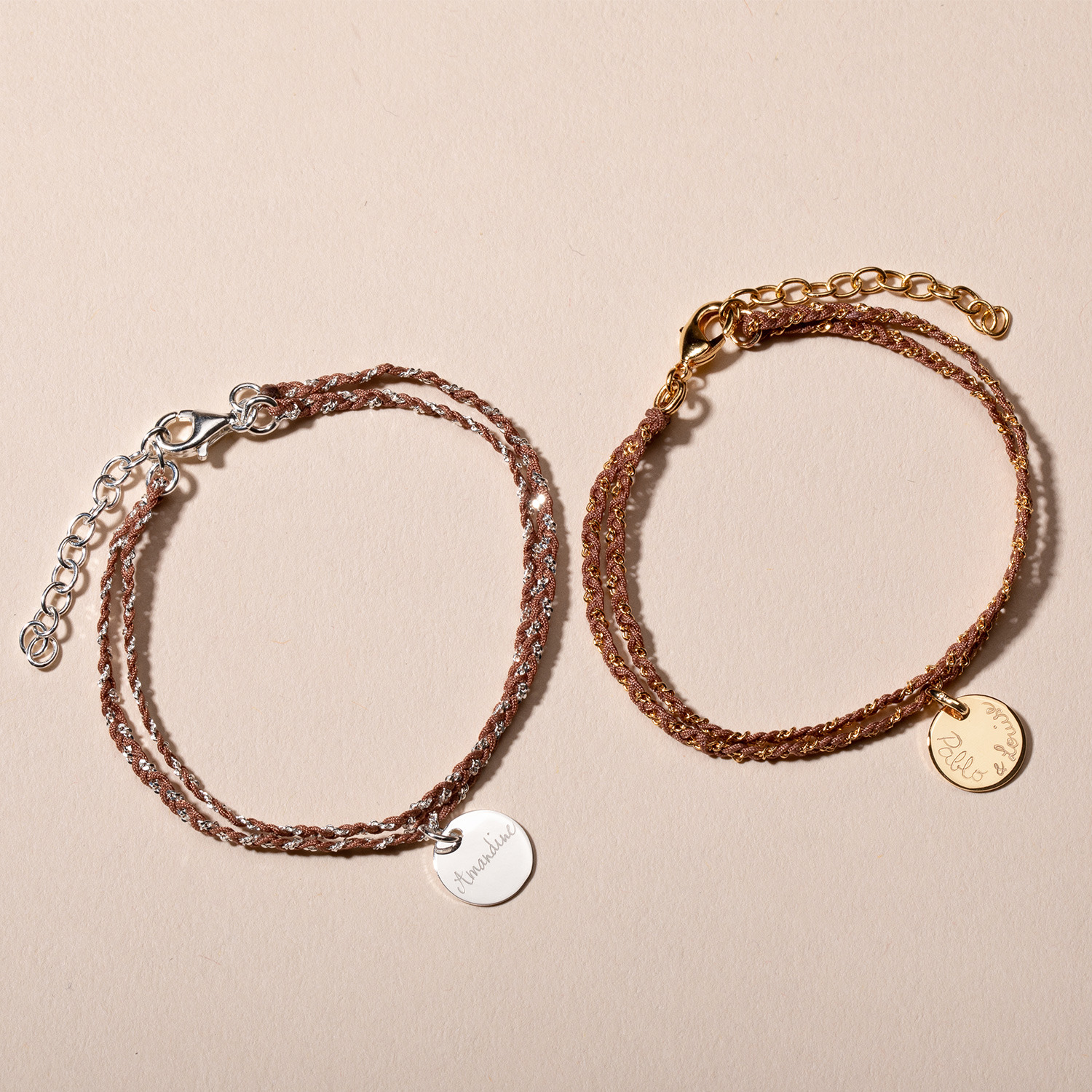 Personalised Braided Chain Bracelet | Merci Maman