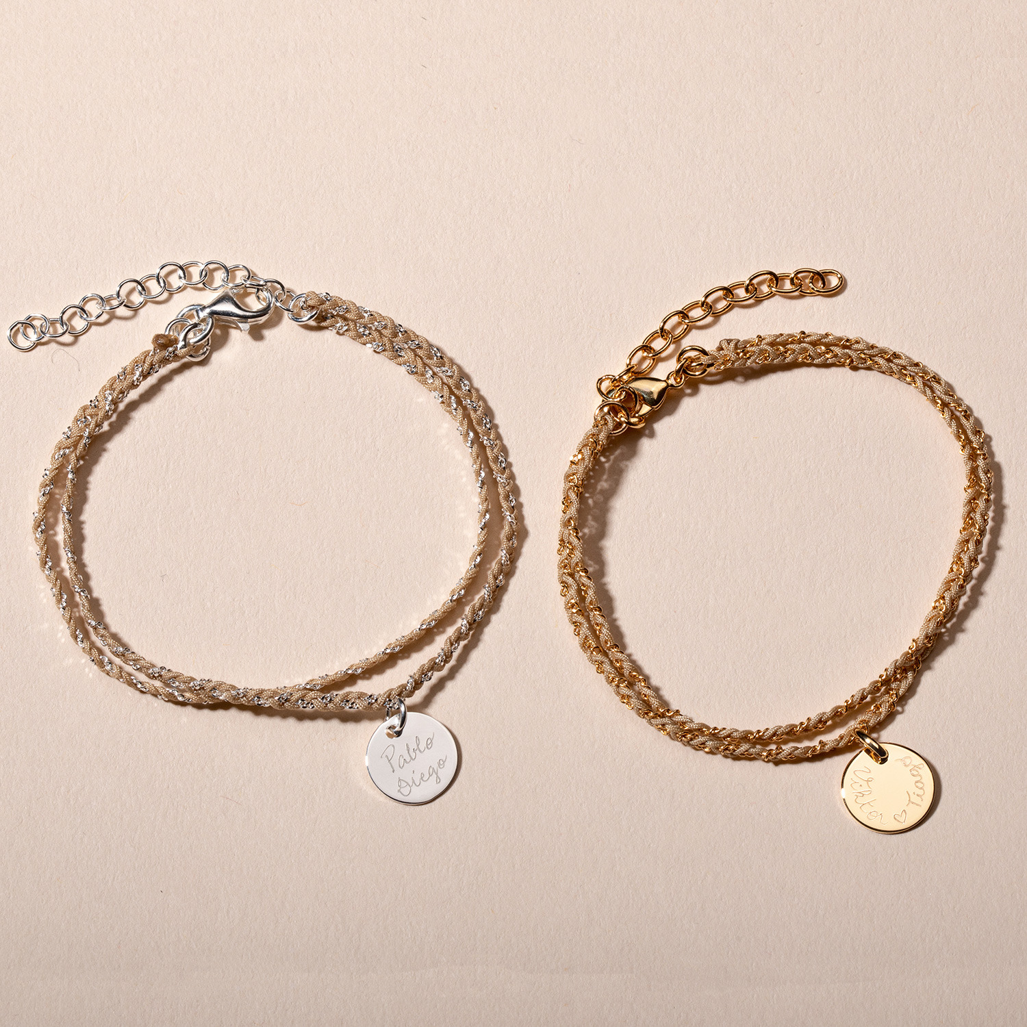 Personalised Braided Chain Bracelet | Merci Maman