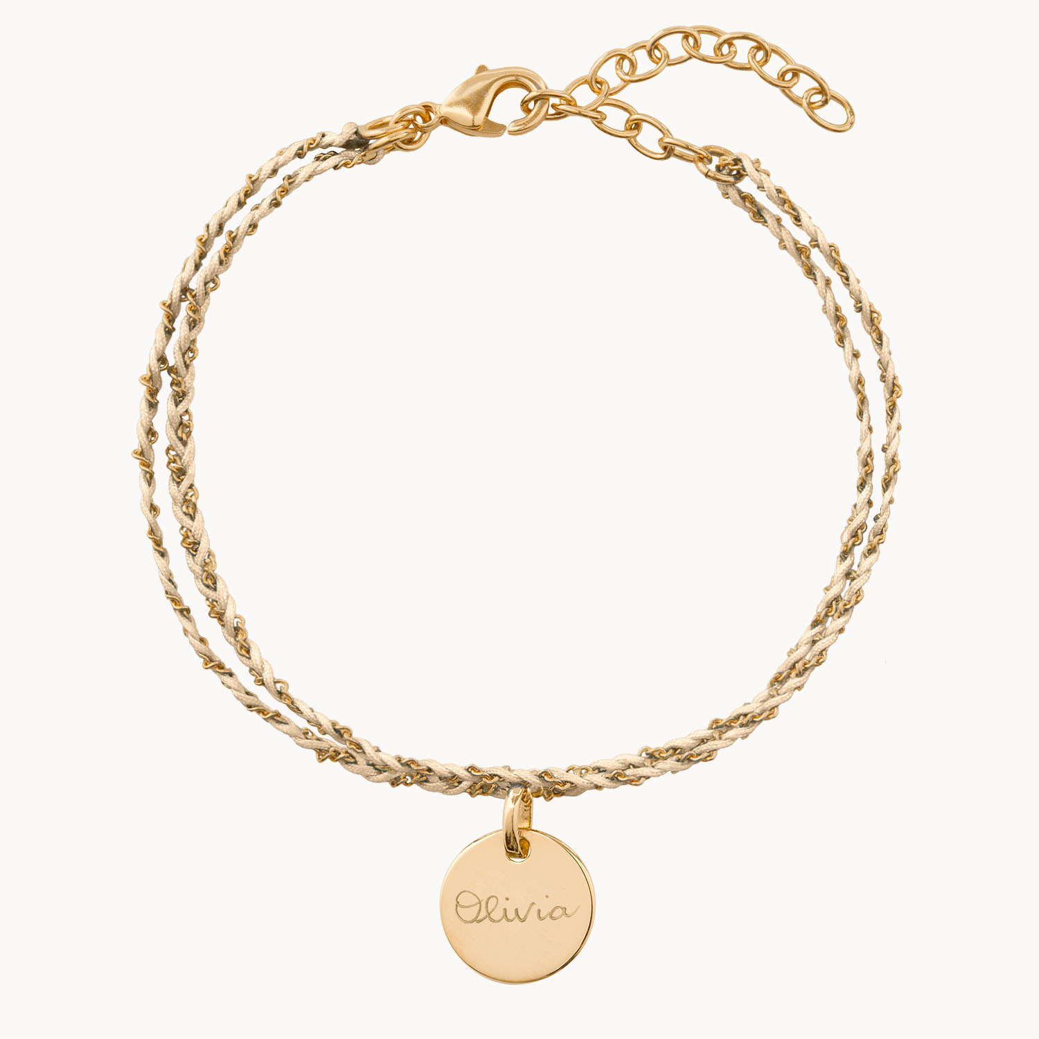 Personalised Braided Chain Bracelet | Merci Maman