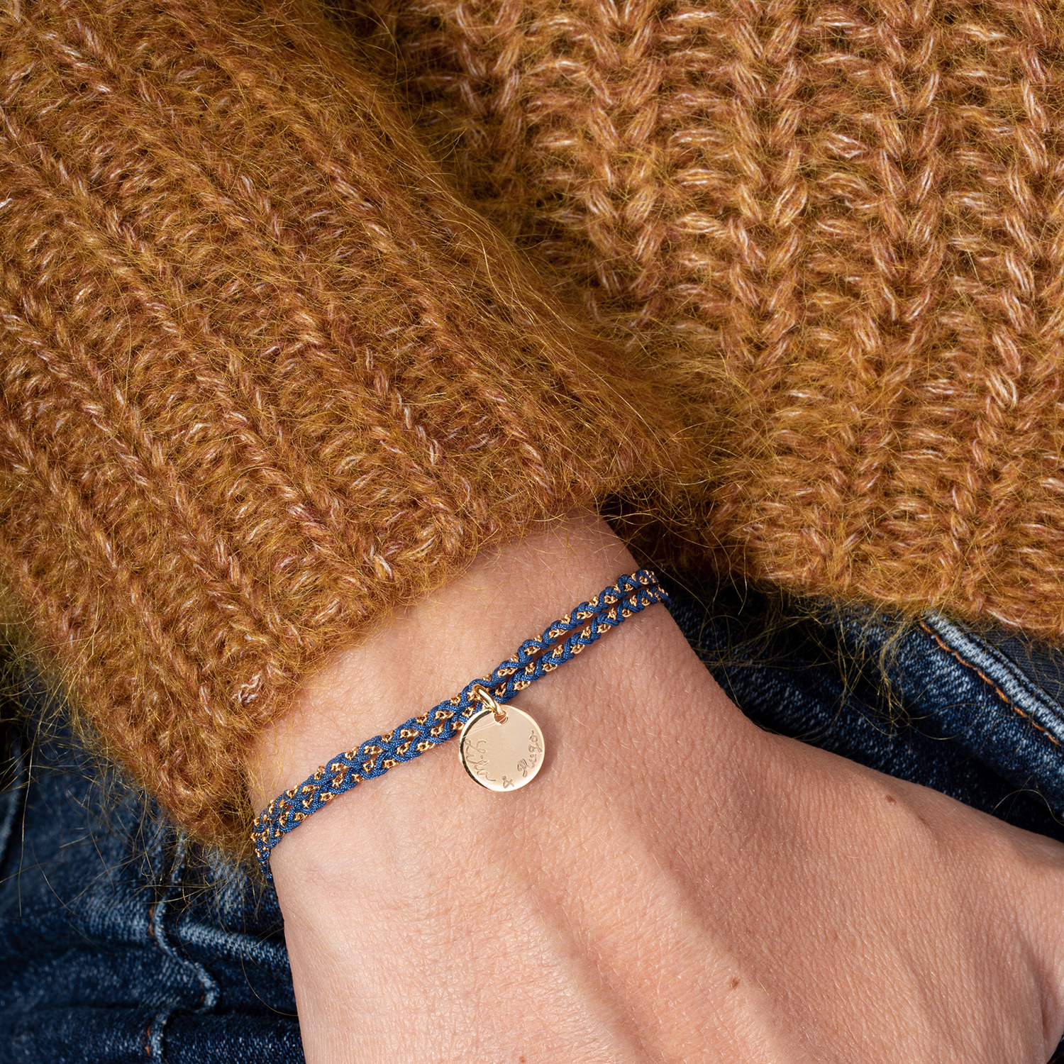 Personalised Braided Chain Bracelet | Merci Maman