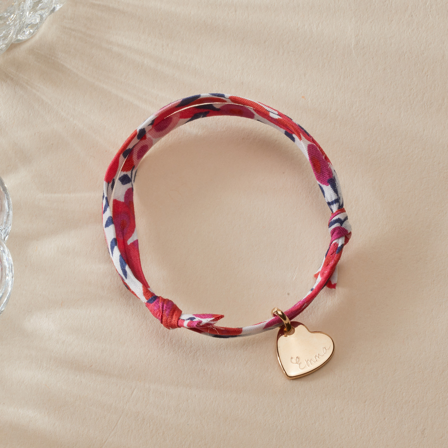 Children's Personalised Liberty Heart Name Bracelet | Merci Maman