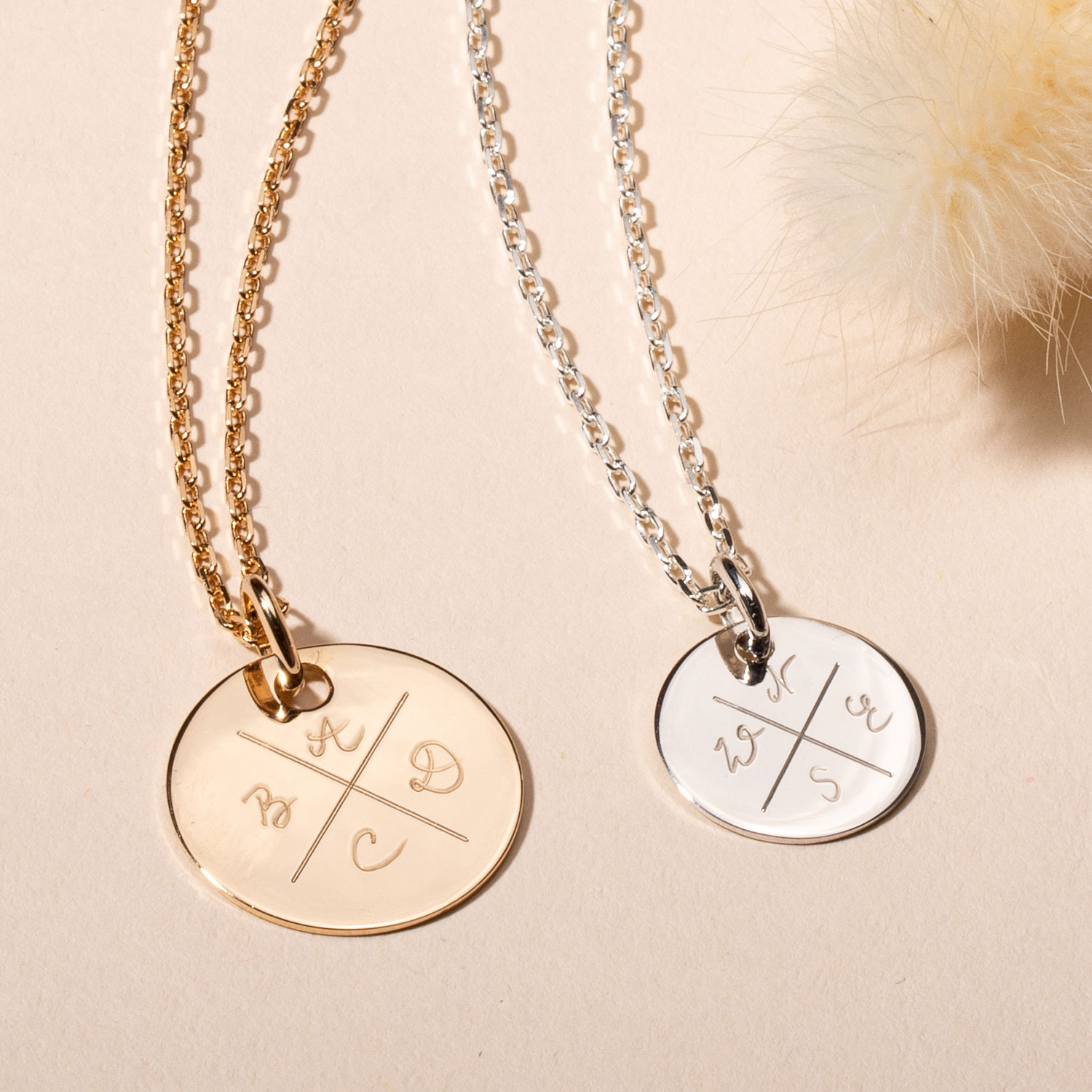 Collier personnalisé Rose des Vents | Merci Maman