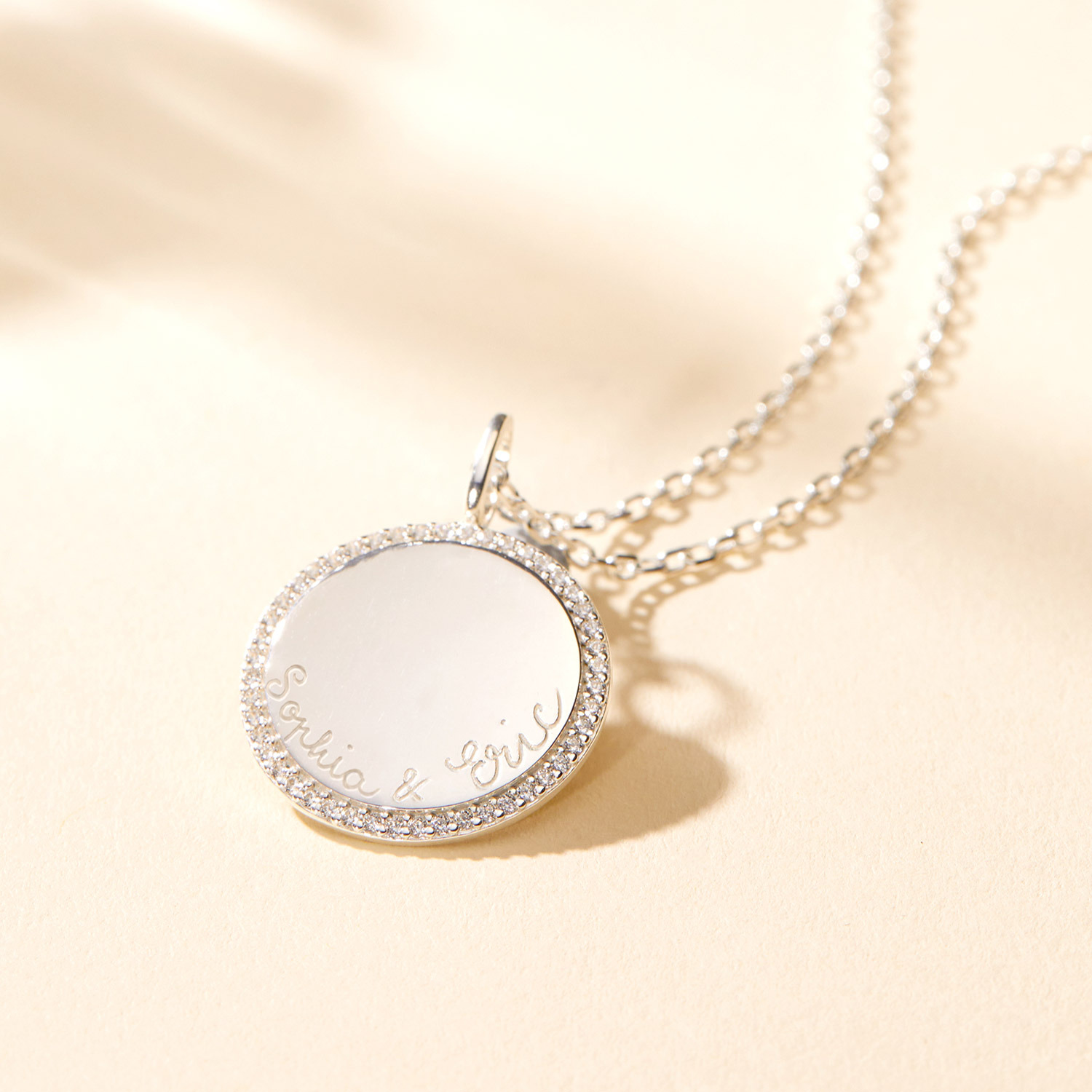 Personalised Crystal Signature Necklace | Merci Maman