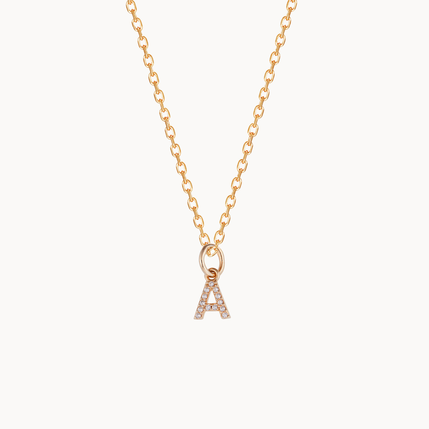 Mini Crystal Alphabet Charm Necklace | Merci Maman