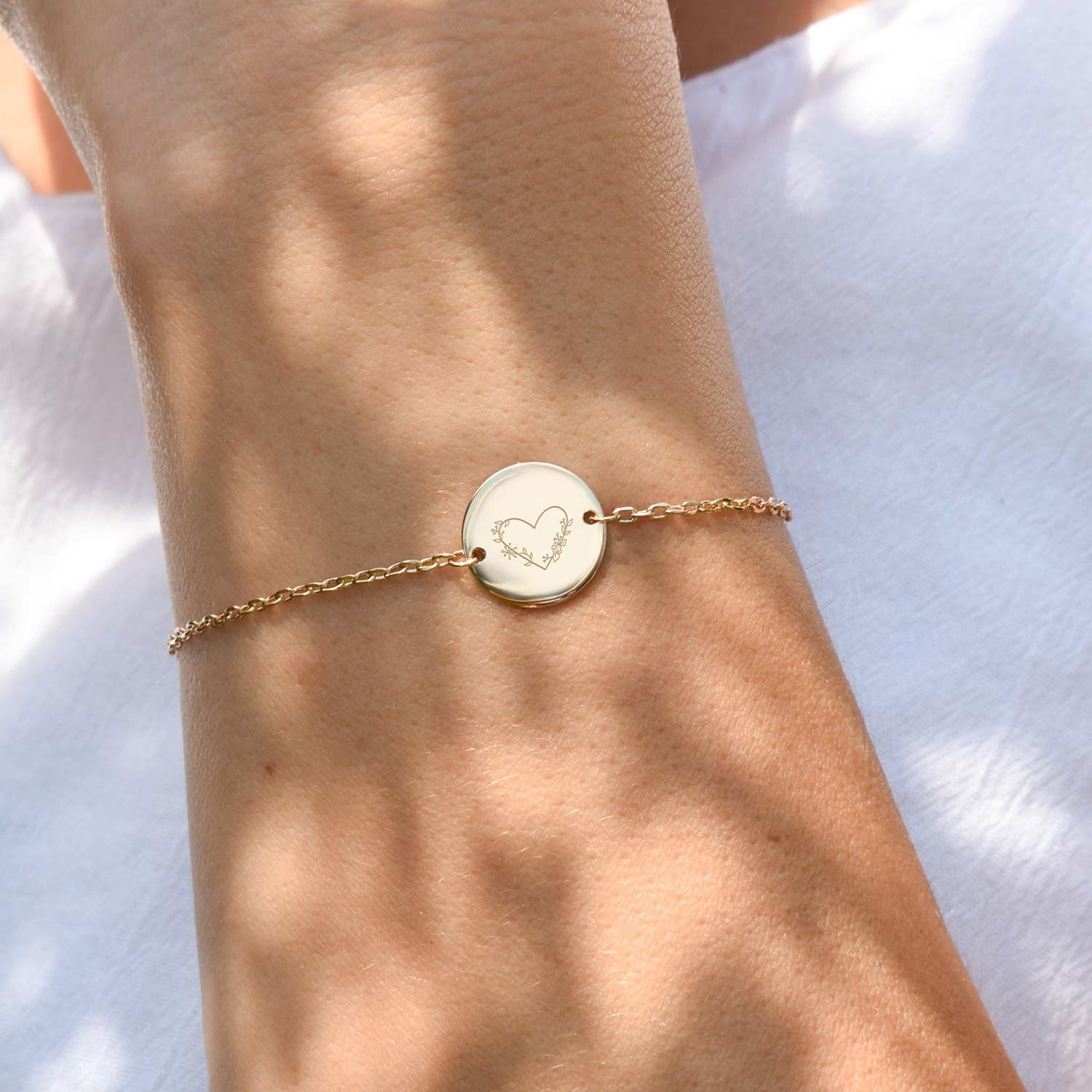 Personalised Floral Alphabet Chain Bracelet | Merci Maman