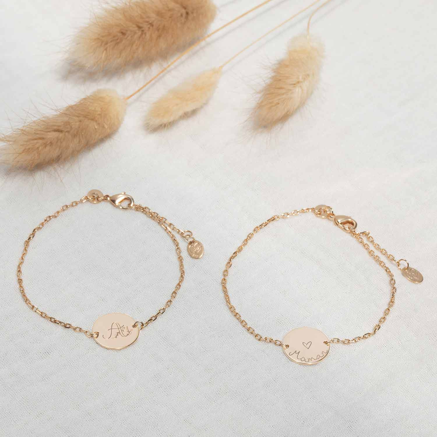 Personalised Floral Alphabet Chain Bracelet | Merci Maman