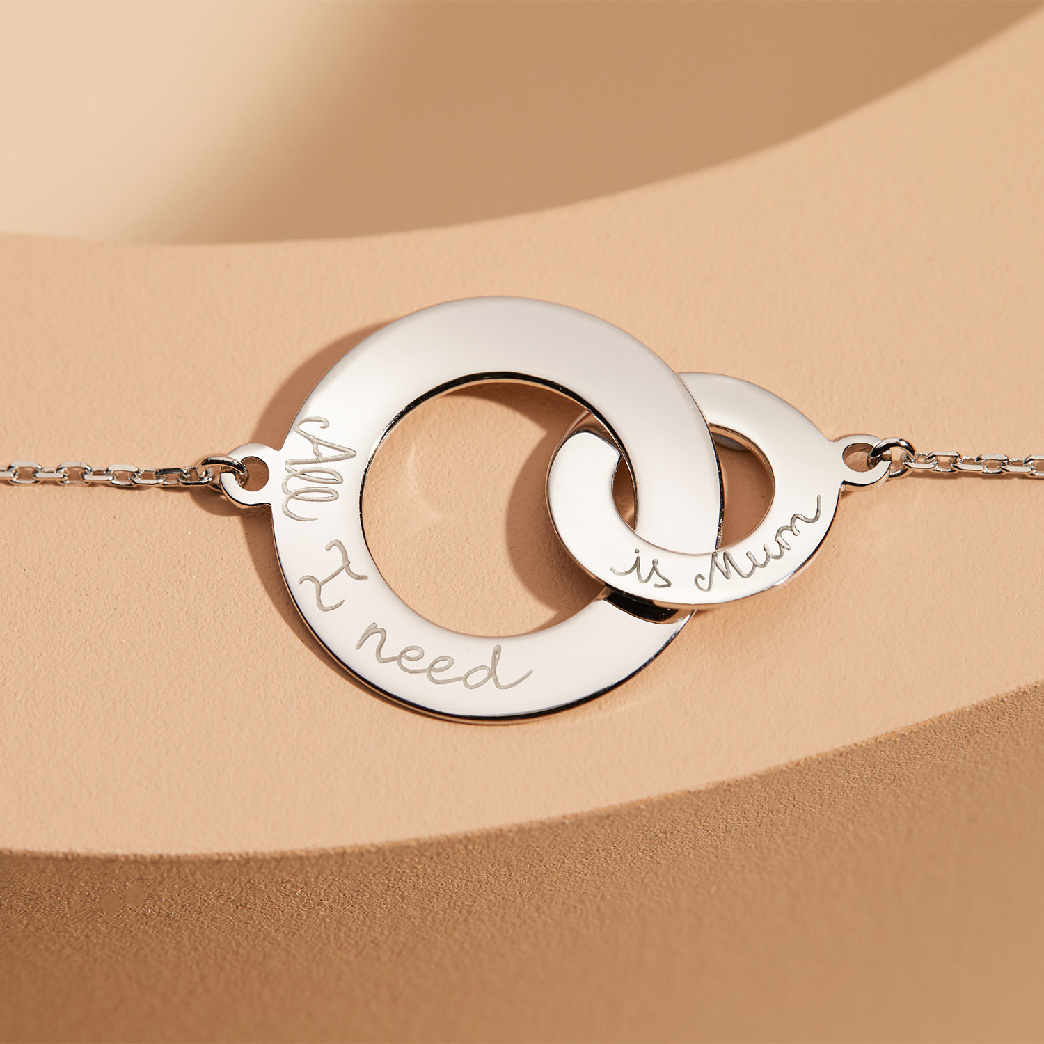 Personalised Intertwined Chain Bracelet | Merci Maman