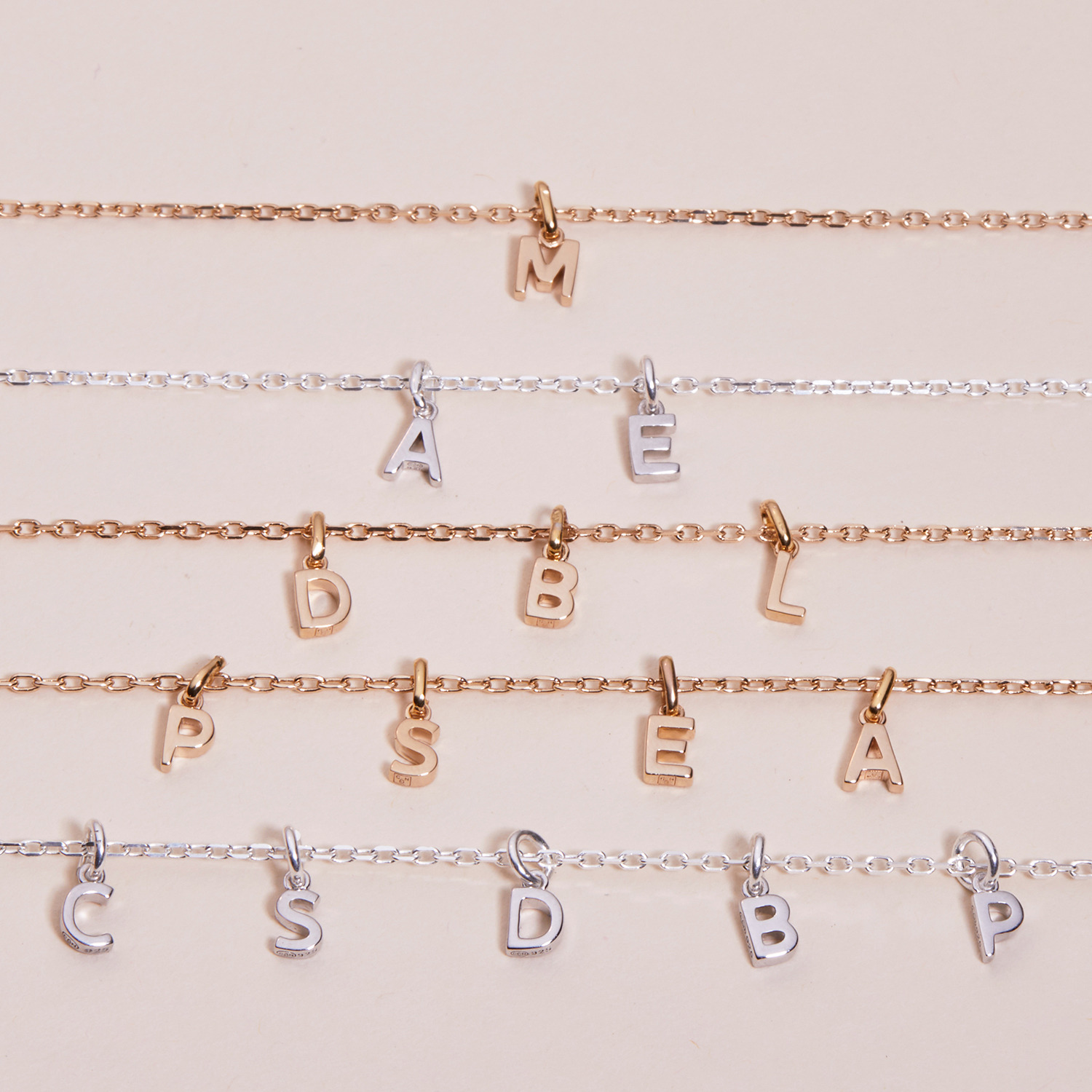 Mini Alphabet Charm Necklace | Merci Maman