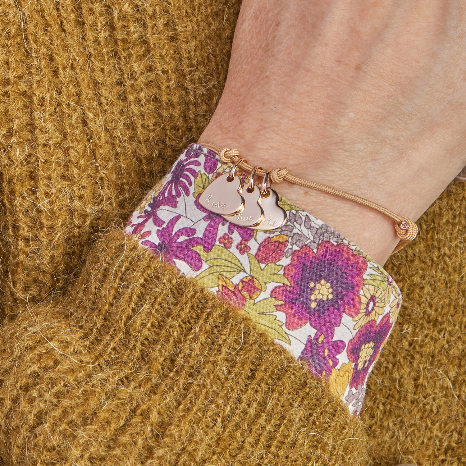 Personalised Heart Name Bracelet | Merci Maman