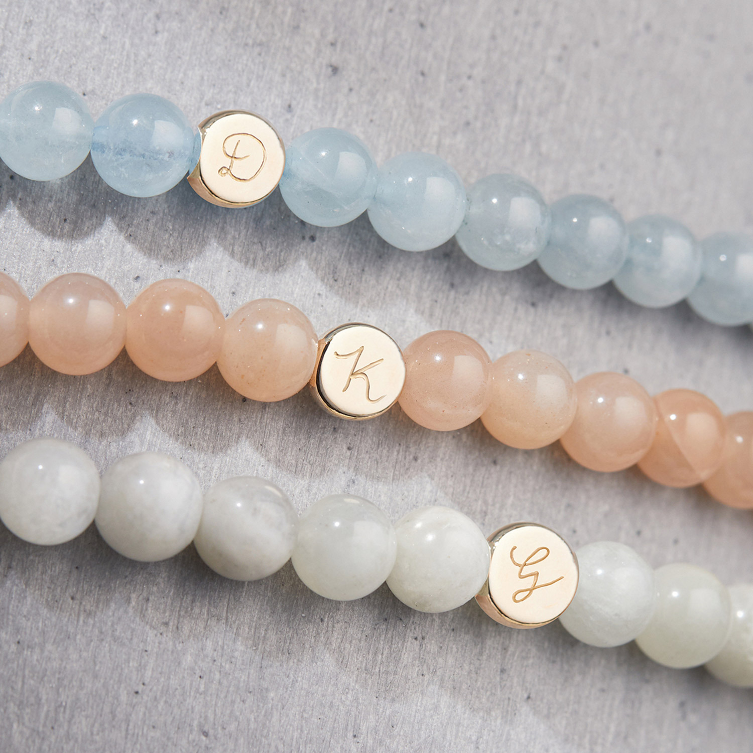 Personalised Initial Beaded Bracelet | Merci Maman
