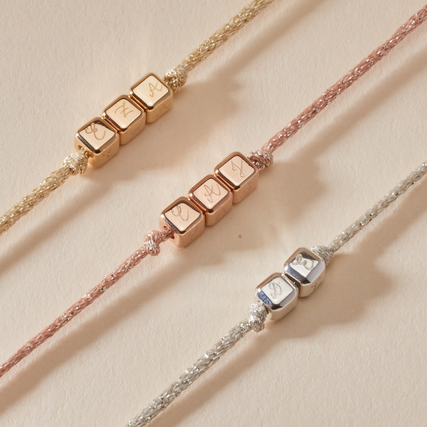 Bracelet Personnalisé Cube Étincelant | Merci Maman