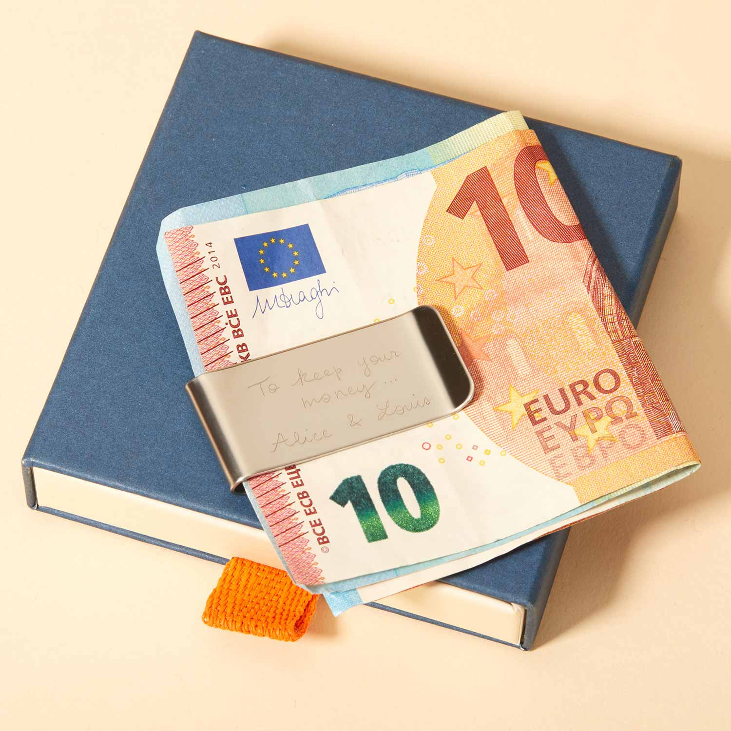 Pince à Billets personnalisée en acier | Merci Maman