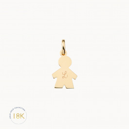 Personalised 18 Carat Gold Boy Charm | Merci Maman