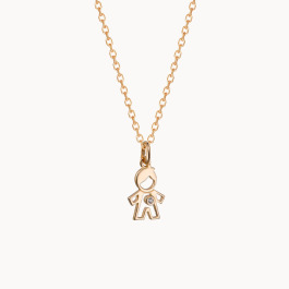 Children's Mini Crystal Boy Necklace | Merci Maman