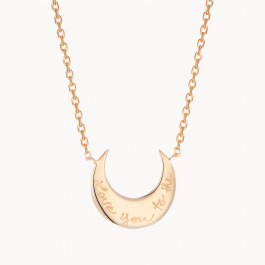 Moon necklace personalised store